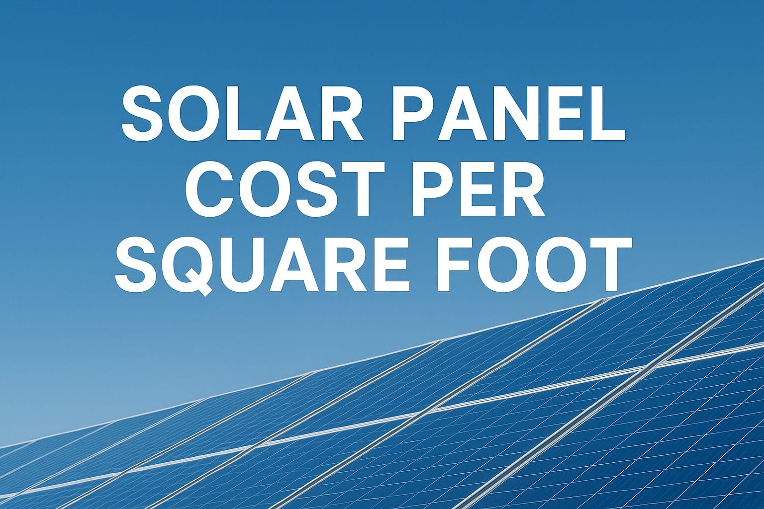 Solar Panel Cost per Square Foot: Complete Guide + Calculator